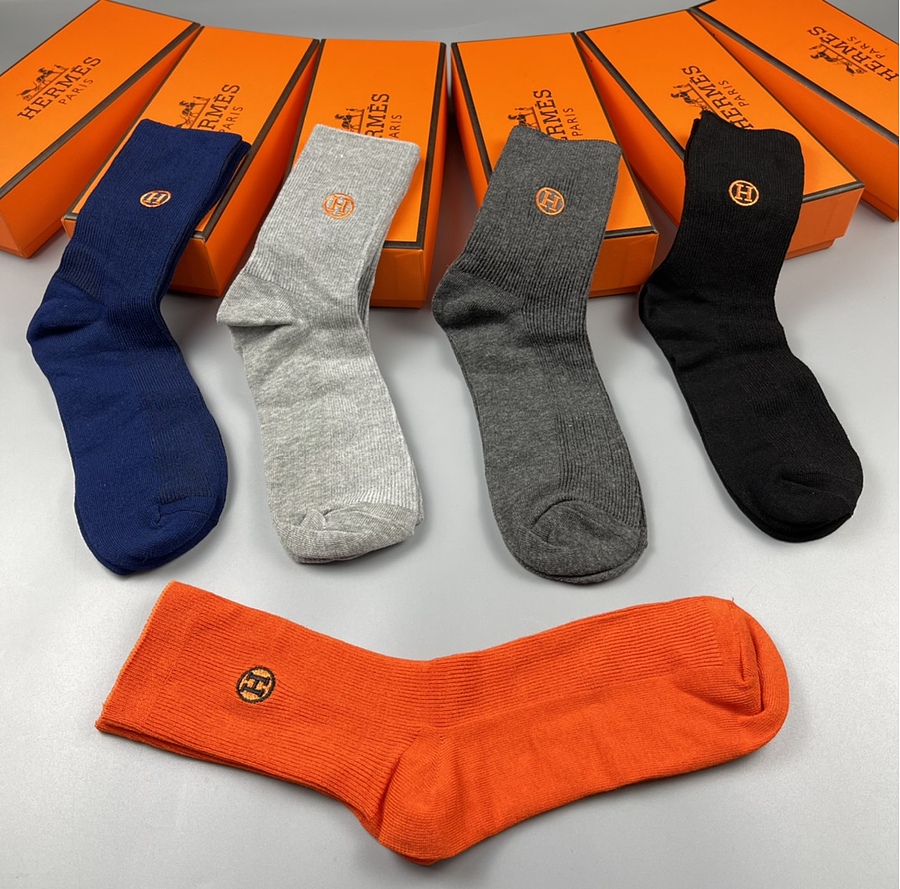 HERMES Socks 5pcs sets #498783 replica